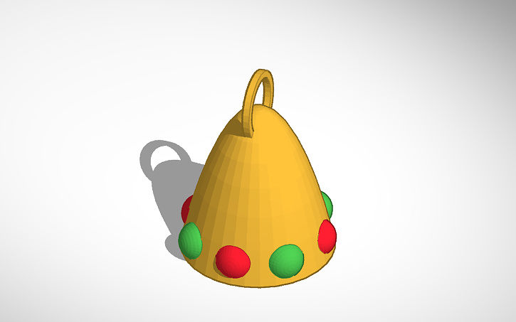 3D design Christmas Bell | Tinkercad