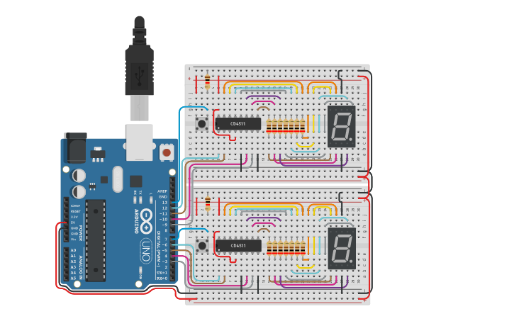 Circuit design Display 7 Segmenti - CD4511-Tabellone Basket-Compiti 10 ...