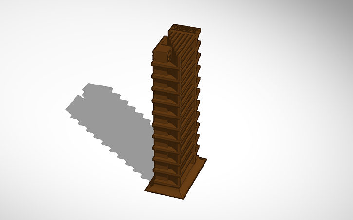 3D design Print Temperature Tower - Tinkercad