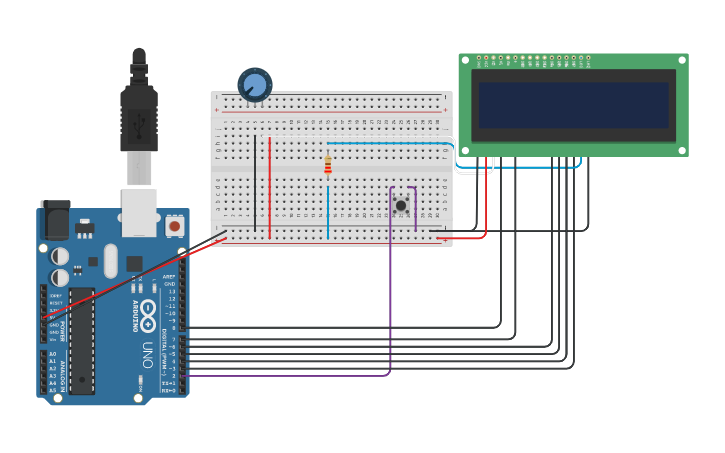 Circuit design Flappy Bird - Tinkercad