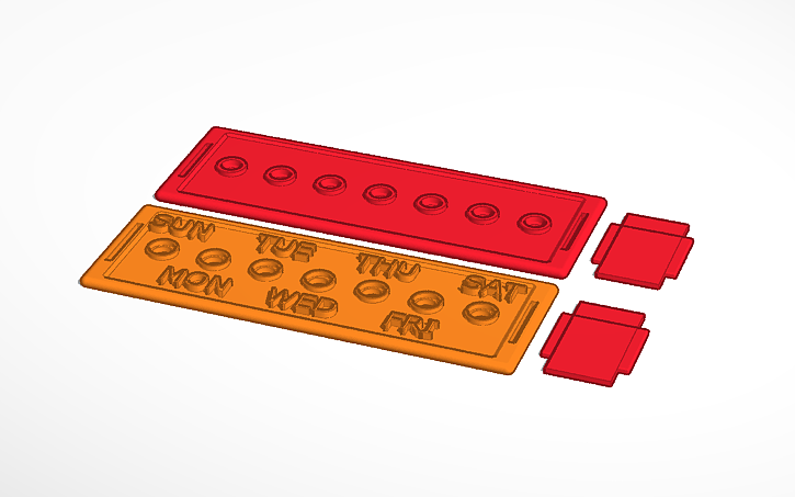3D design Daily Insulin Syringe Rack - Tinkercad
