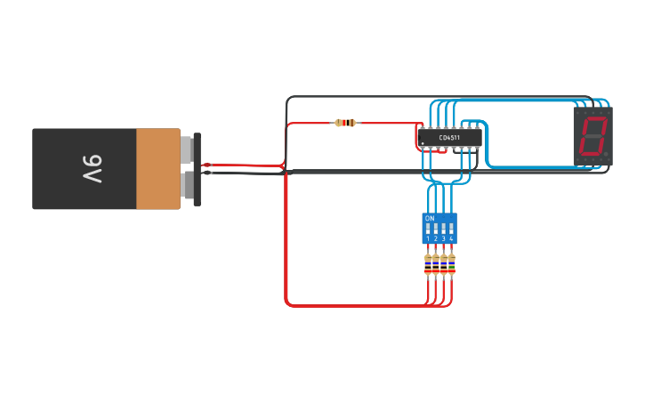 Circuit design binary counter | Tinkercad