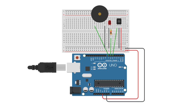 Circuit design IR Sensor to Detect Objects - Tinkercad