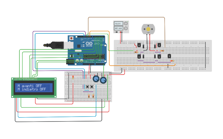 Circuit Design Ponte H Transistor Tinkercad