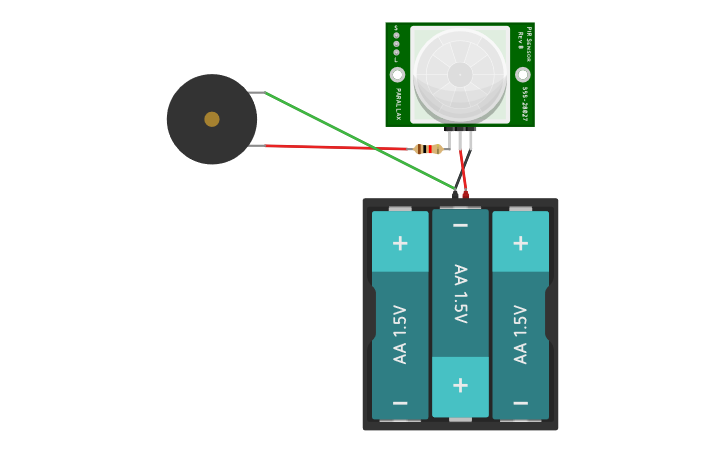 Circuit design Motion Buzzer | Tinkercad