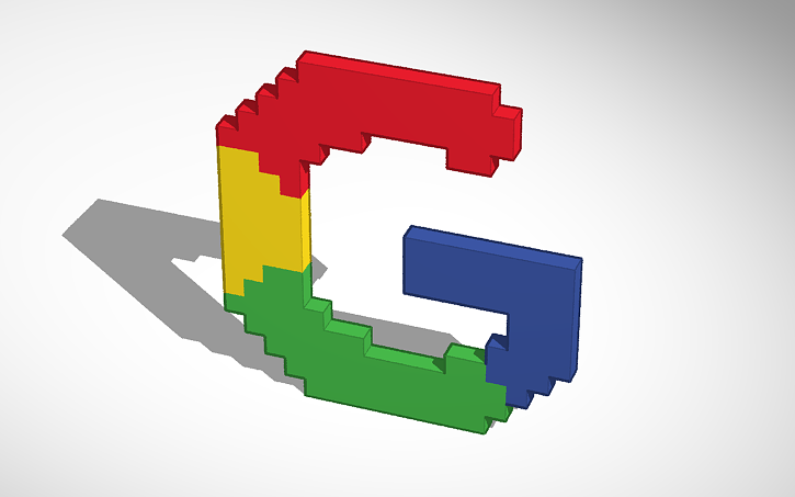 3D design Google® Pixel Art - Tinkercad
