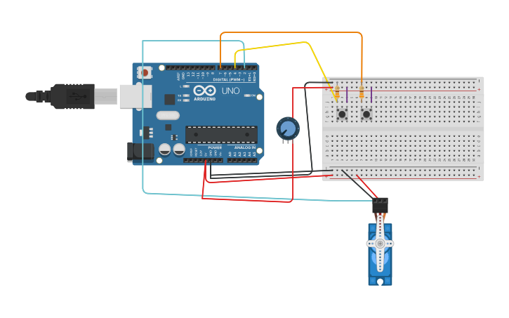 Circuit design PUERTA - Tinkercad