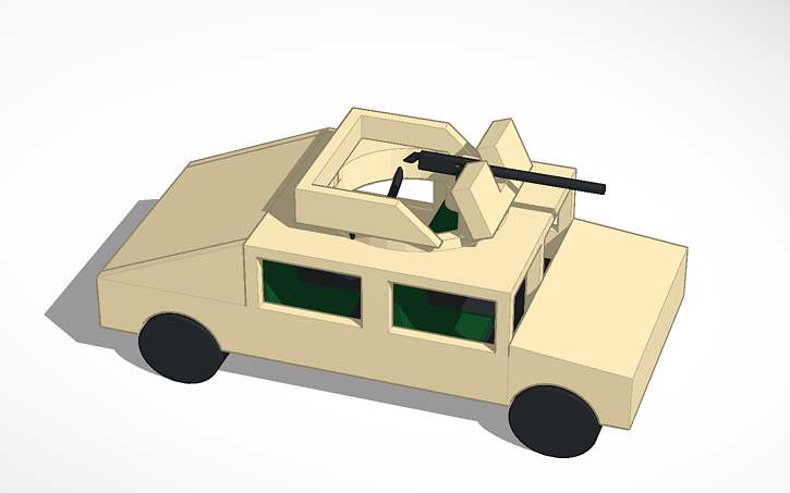 3D design Humvee - Tinkercad
