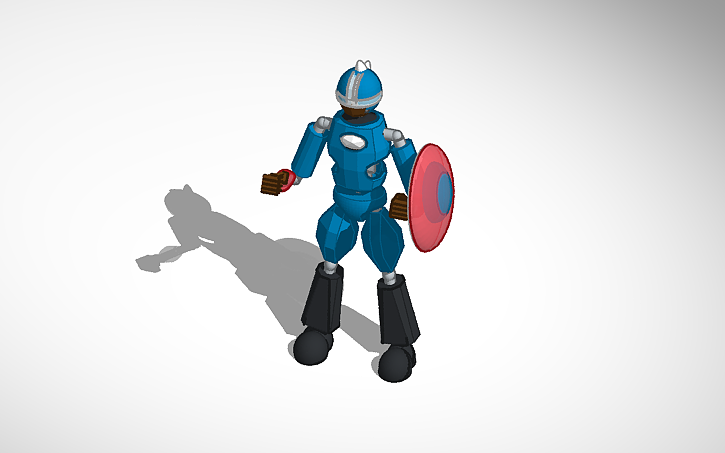 3D design captain america shield bot 2.0 ( halloween) - Tinkercad