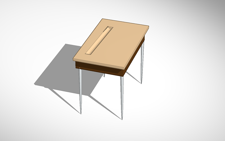 3D design perfect desk - Tinkercad