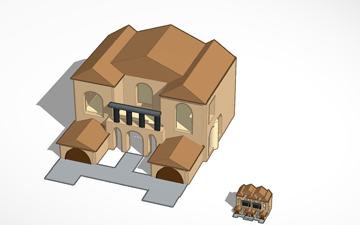 3D design 4 car garage house - Tinkercad