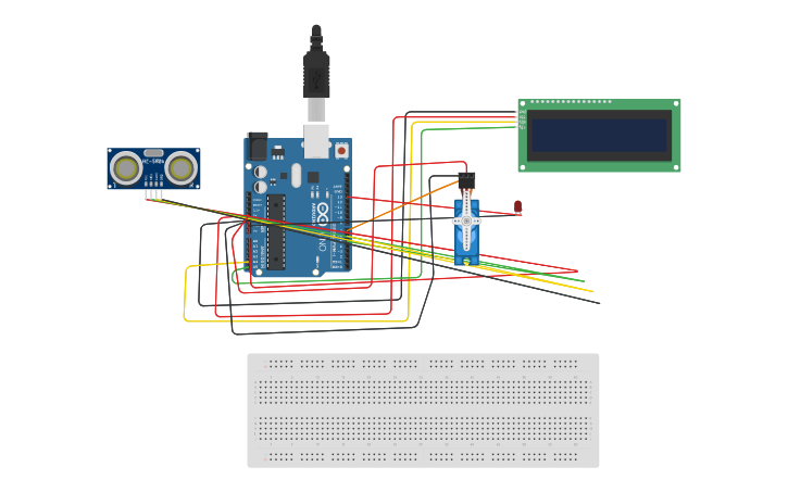 Circuit design Trash Bin - Tinkercad
