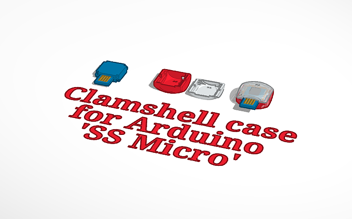 3D design Big Clamshell Case for Arduino SS Micro - Tinkercad