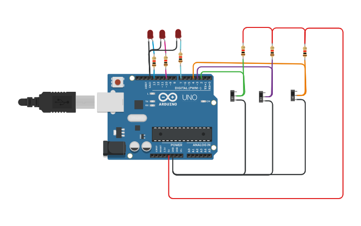 Circuit design atividade arduino ex-2 | Tinkercad