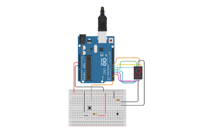 Circuit design Counter - Tinkercad