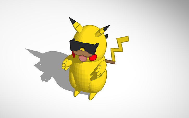 3D design Pikachu - Tinkercad