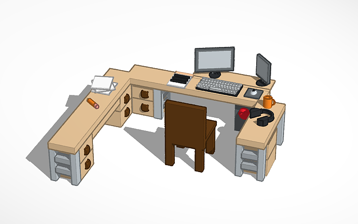 3d Design Chite Devin Desk Tinkercad