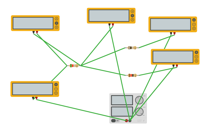 Circuit design Esercizio n.1 - Serie e parallelo | Tinkercad