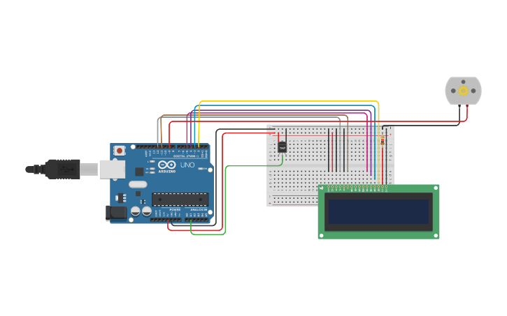 Circuit design TEMPERATURE SENSING FAN SPEED CONTROLLER - Tinkercad