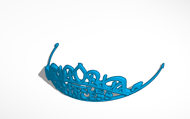 3D design Princess Tiara - Tinkercad