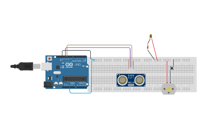 Circuit design MOTOR ARDUINO | Tinkercad