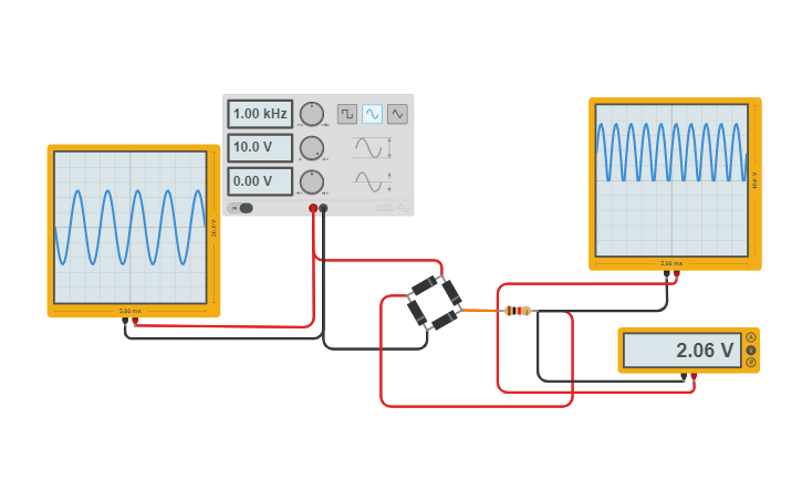 Circuit design Bridg Full Wave Rectifier - Tinkercad