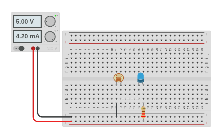 Circuit Design Photoresistor Tinkercad