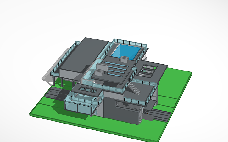 3D design fabulous mansion - Tinkercad