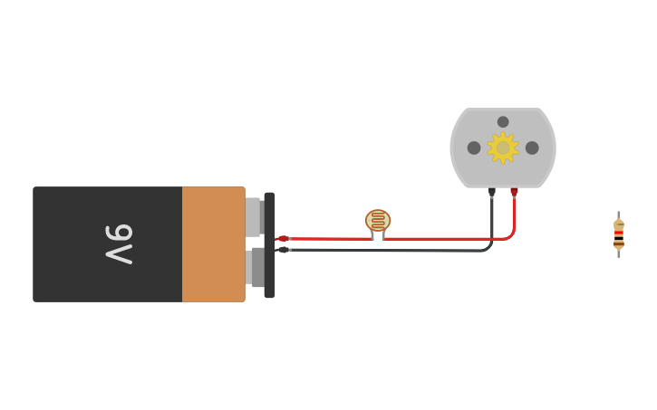 Circuit design DC Motor | Tinkercad
