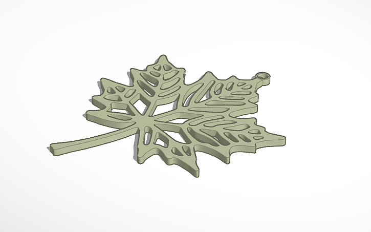 3D design maple leaf - Tinkercad