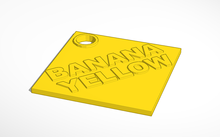 3D design PLA Sample Banana Yellow | Tinkercad