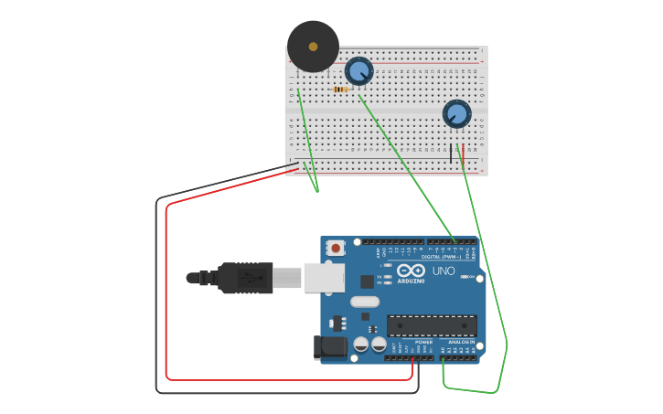 Circuit design Potentiometer Instrument | Tinkercad