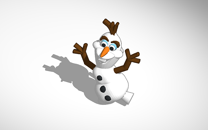 3D design Olaf Frozen Adventure - Tinkercad