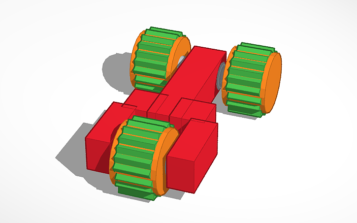 3D design Tri-Car - Tinkercad