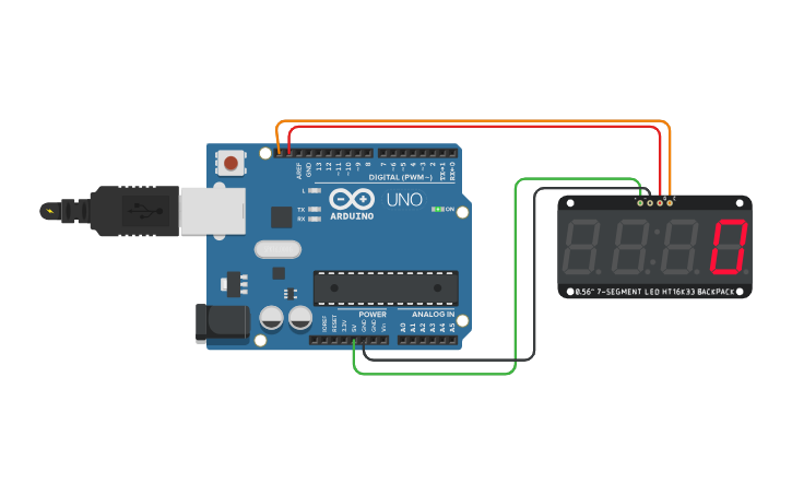 Circuit design stopwatch - Tinkercad