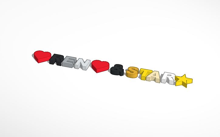 3D design RenX Star - Tinkercad