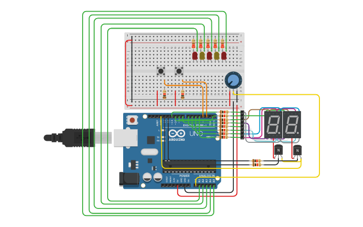 Circuit design Desafio 7 | Tinkercad