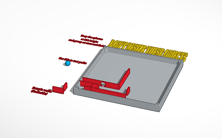 3D design Maze Template - Tinkercad
