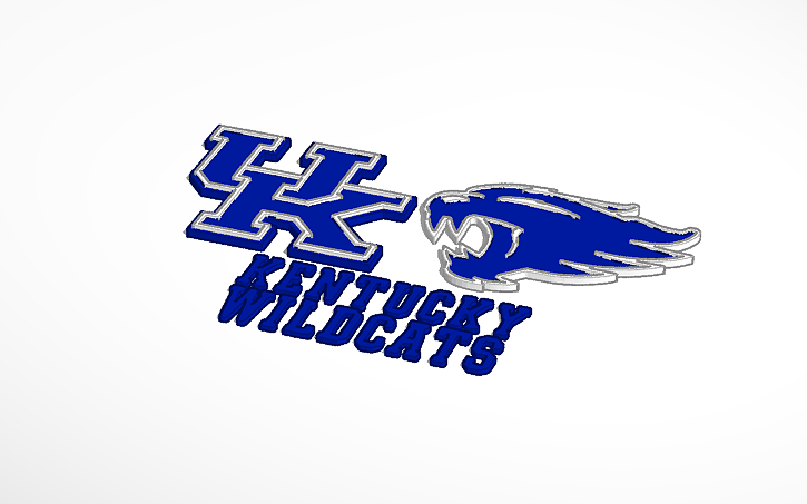 3D design Kentucky Wildcats Logo - Tinkercad