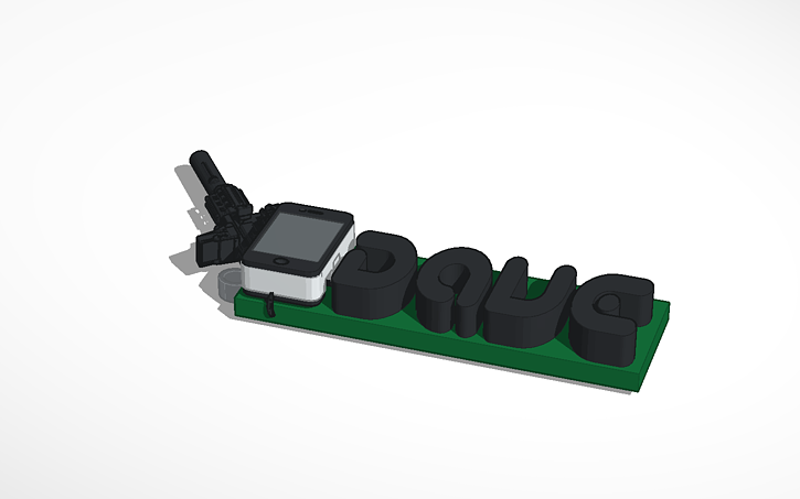 3D design name tag - Tinkercad