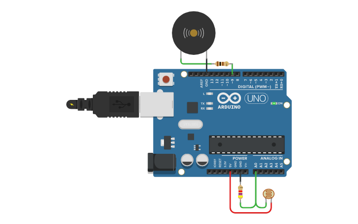 Circuit design Tone Pitch Follower - Tinkercad