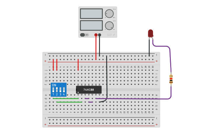 Circuit design and using nand | Tinkercad