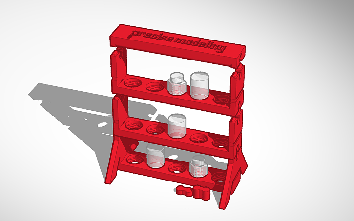 3D design Modular Paint Rack (Testors & Model Master) - Tinkercad