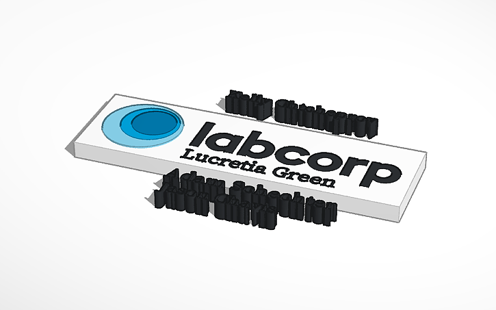 3D design Labcorp logo 60 62 66 68 | Tinkercad