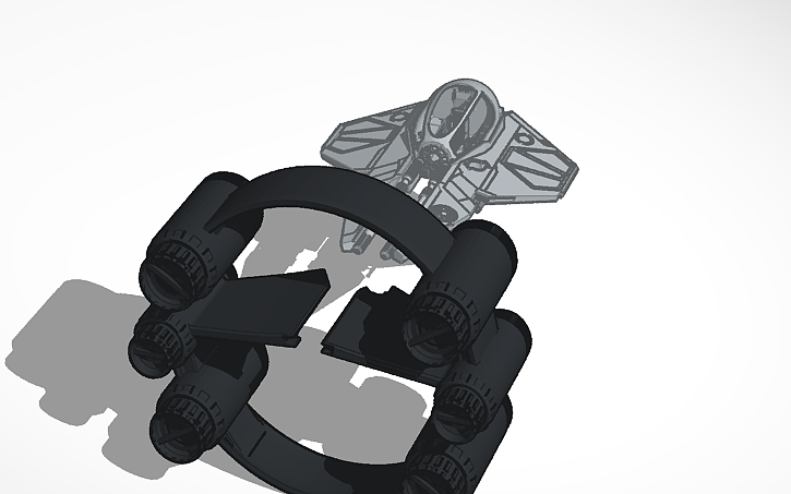 3D design Star Wars Jedi Interceptor and Hyperspace Ring - Tinkercad