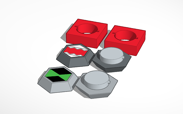 3D design Nemetrix and Omnitrix chest pieces - Tinkercad