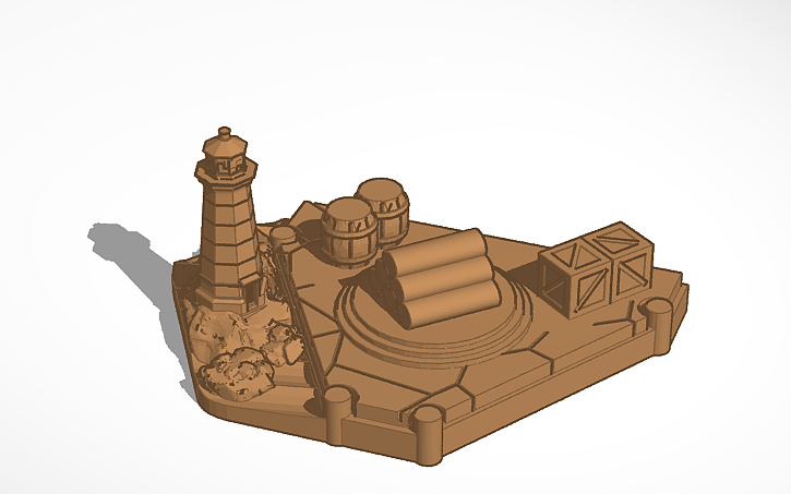 3D design Harbor - Wood - Tinkercad