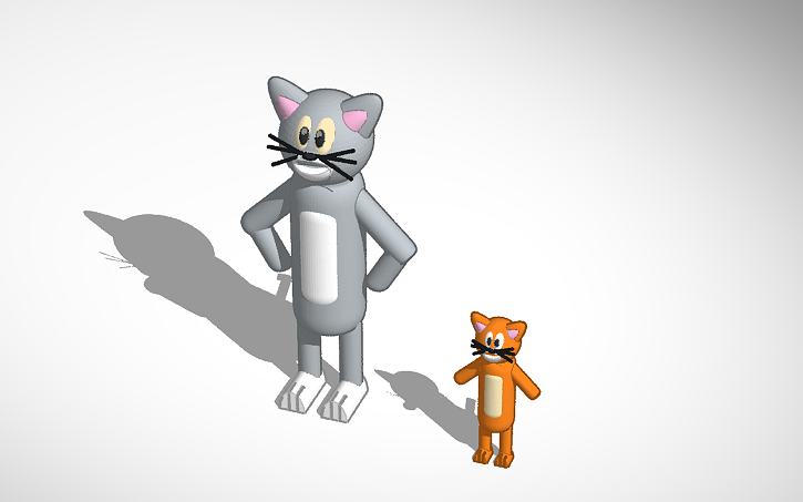 3D design Tom and Jerry - Tinkercad