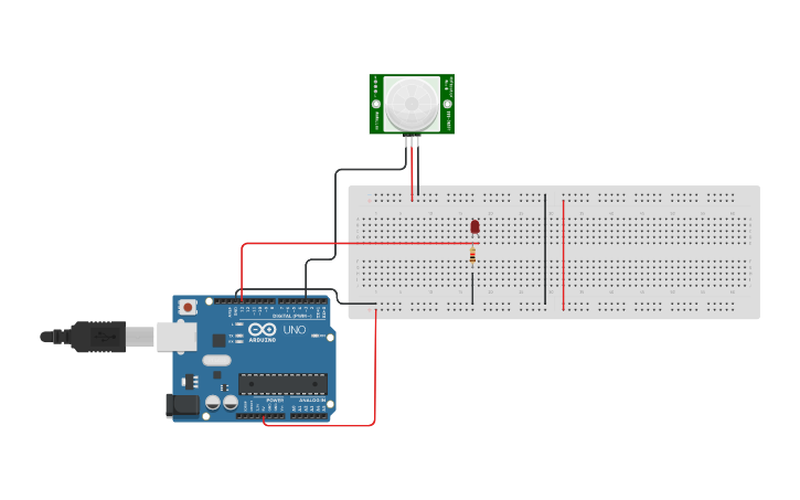 Circuit Design Pir Sensor Tinkercad