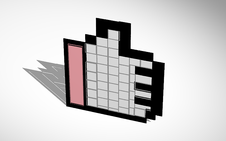 3D design Pixel Like button👍🏻 | Tinkercad